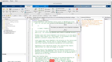 Problem Encountered When Setting Up Matlab Scripting Environment In