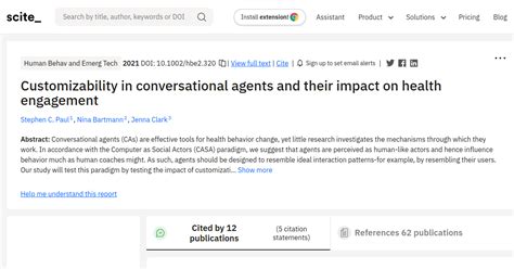Customizability In Conversational Agents And Their Impact On Health Engagement