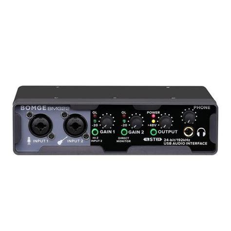 Shop Generic Bomge Usb Audio Interface24 Bit192 Khz With Xlr Phantom Power Direct