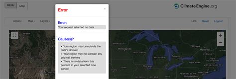 Troubleshooting FAQs ClimateEngine Org Support