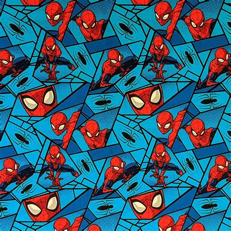 Marvel Blue Spider Man Block Cotton Fabric Michaels