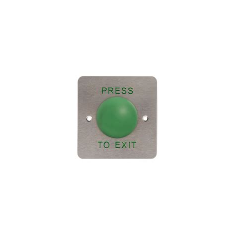 ESP EVEXITM Stainless Steel Flush Mounting Push To Exit Green Mushroom Door Release Button