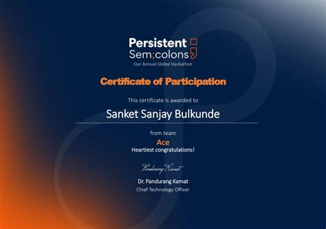 Sanket Bulkunde On Linkedin Persistentsystems Semicolons2024 Hackathon Teamace Techinnovation…
