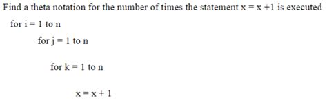 answered find a theta notation for the number of… bartleby