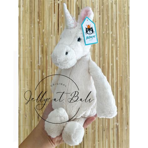 Jellycat Bashful Unicorn Medium New With Tag Original Pink Horse