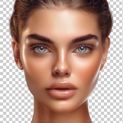 Premium Psd Beautiful Face Of Young Adult Asian Woman With Clean
