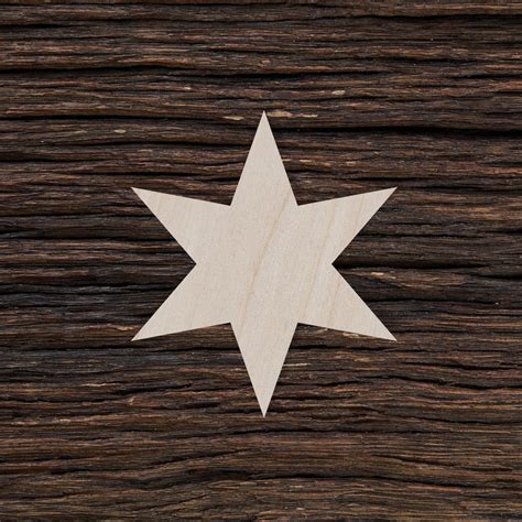 Wooden Six Pointed Star For Crafts And Decorations Six Pointed Star
