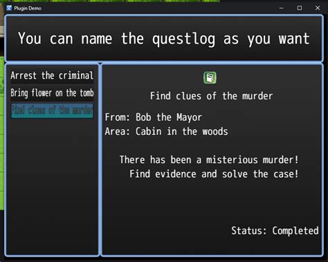 Version 11 Two New Plugin Commands Rpg Maker Mz Plugin Questlog By