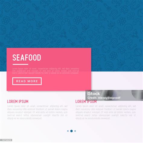 얇은 선 아이콘으로 해산물 개념 랍스터 생선 새우 낙 지 굴 장 어 해 초 게 진입로 거북 레스토랑 메뉴에 대 한 최신 벡터 일러스트입니다 개념에 대한 스톡 벡터 아트 및