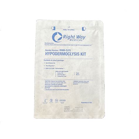 Rwm Hypodermoclysis Kit Standard Right Way Medical