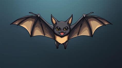 Una Caricatura De Un Murciélago Con Una Etiqueta Amarilla En Su Oreja