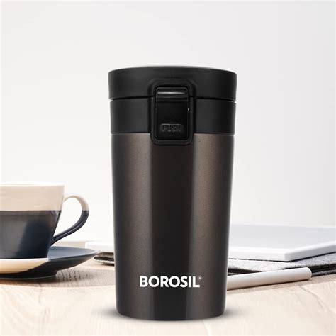 Borosil Coffeemate Insulated Mug Vacuum Insulated Travel Coffee Mug With Lid Hours Hot And