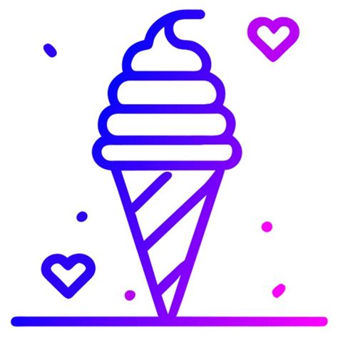 Premium Vector Ice Cream Icon Outline Gradient