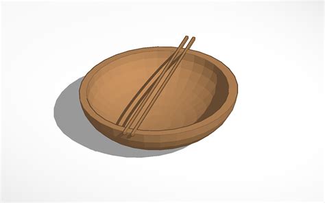 3d Design Bowl And Chopsticks Tinkercad
