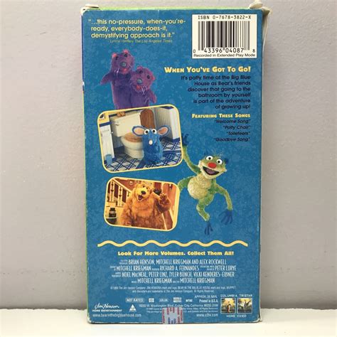 Mavin Disney Bear In The Big Blue House Potty Time VHS Video Tape