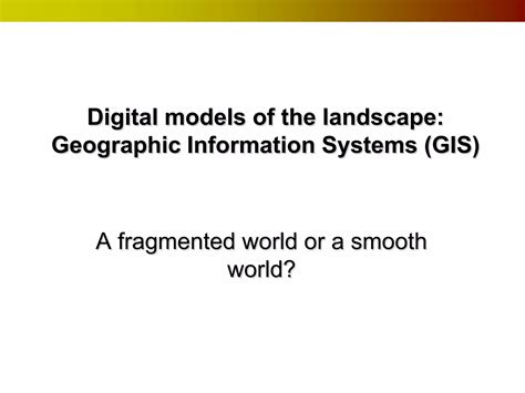 Gis And Spatial Modelling Pptx Gis And Spatial Modelling Pptx
