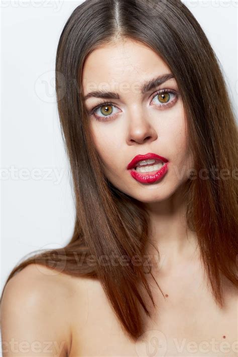 Pretty Girl Face Mouth Open