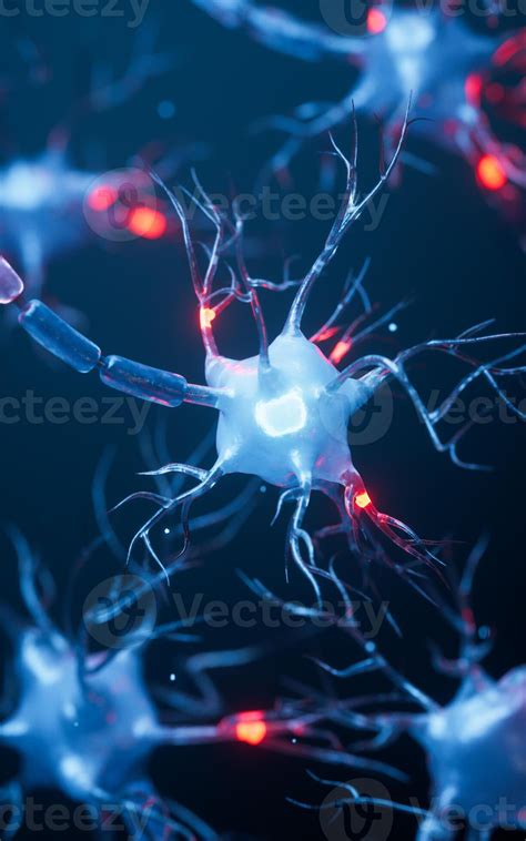 Biology Nerve Cell With Biomedicine Concept 3d Rendering 45069855