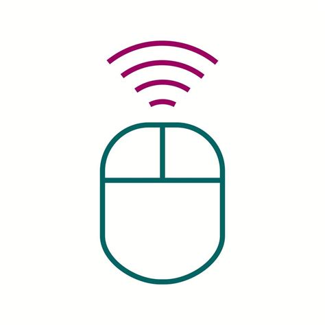 Unique Wireless Input Device Vector Line Icon 16963978 Vector Art At