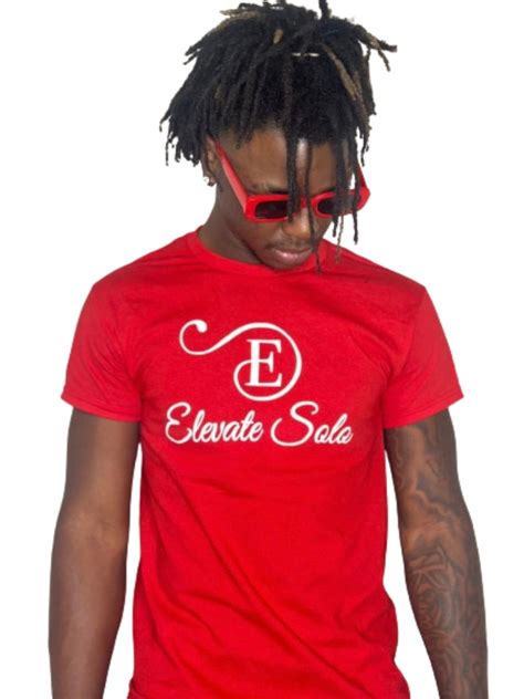 Red “cursive” T Shirt Elevate Solo