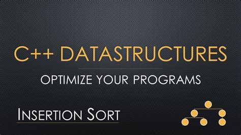 C Datastructures Insertion Sort Youtube