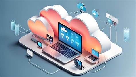 Cloud Technology Storage And Transfer Data Isometric Premium Ai Generated Image