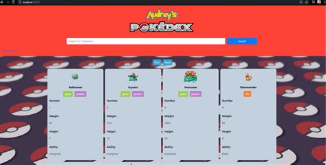 GitHub MichaelBHerman Pokedex App A Pokedex Application I Created Using The Pokemon API