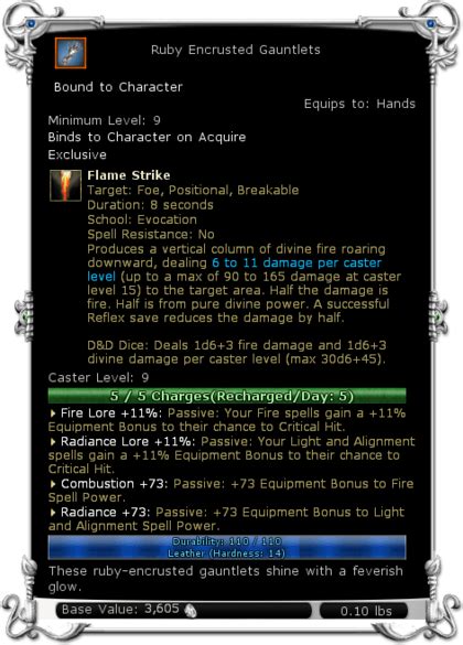 Item Ruby Encrusted Gauntlets Ddo Wiki