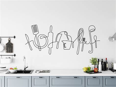 Kitchen Vinyl Wall Deacal Kitchen Word Wall Art Decor Kitchen Wall Signs Cook T Ideas
