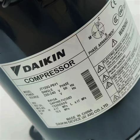 Daikin Jt125g P8v1 Compressor 4hp R410a For Commercial
