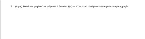 Solved 8 ﻿pts ﻿sketch The Graph Of The Polynomial Function
