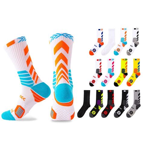 Mens Long Tube Basketball Socks Mens Towel Bottom Sweat Absorbent