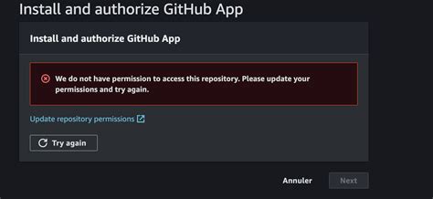 Authorize Github App Permission Error · Issue 2756 · Aws Amplify