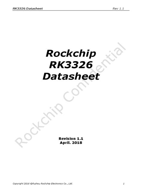 RK3326 Datasheet V1.1 | PDF | Arm Architecture | Computer Data