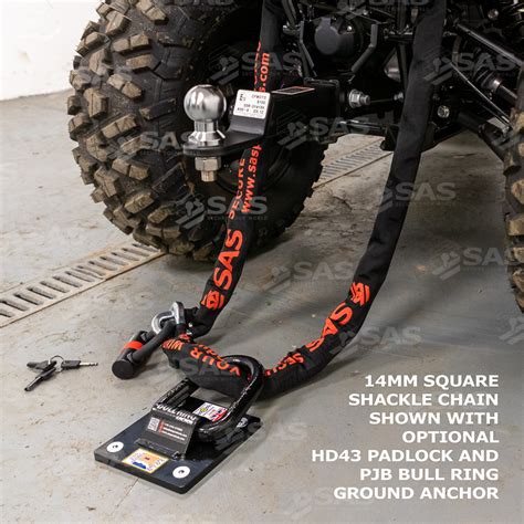 Heavy Duty 14mm Square Shackle Chain For Security Sas Security Products