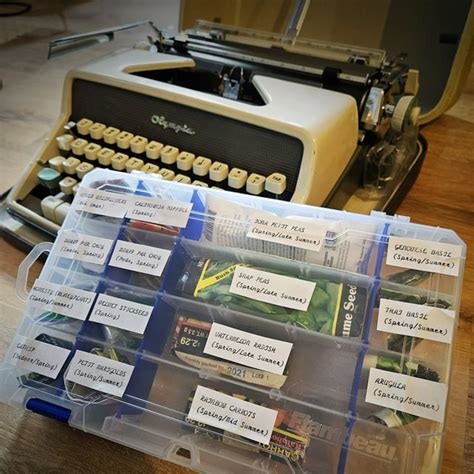 Used My Cursive Typewriter To Create Labels For The Start Of My Seed