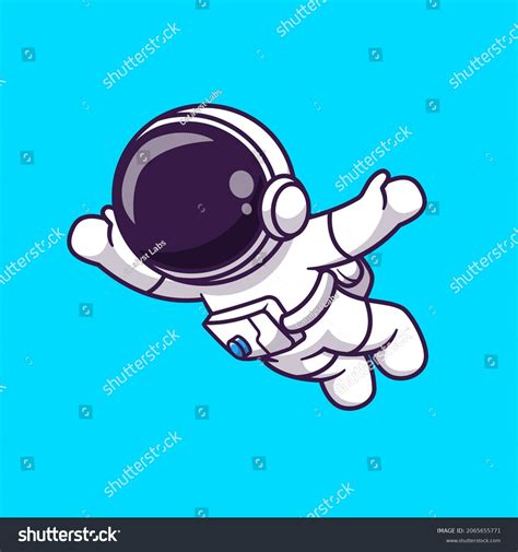 Astronaut Floating Space Cartoon Vector Icon Stock Vector Royalty Free 2065655771 Shutterstock