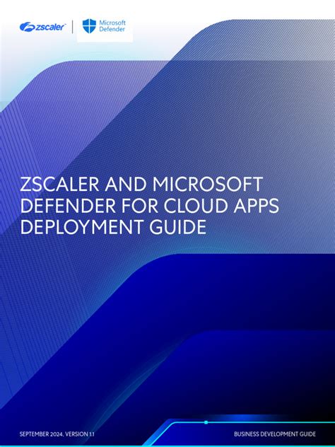 Zscaler Microsoft Defender Cloud Apps Deployment Guide Final Pdf