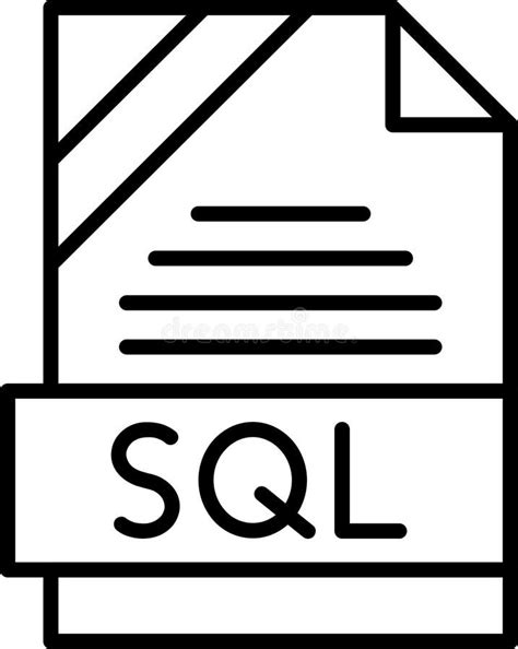 Sql Outline Vector Icon Stock Vector Illustration Of Flat 388819095