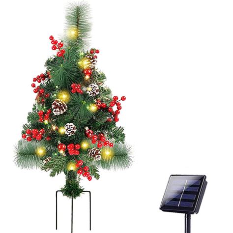 Solar Christmas Tree Lights Outdoor Decorations Waterproof Super