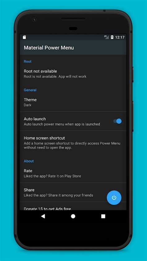 Power Button Menu Quick Reboot Root Apk สำหรับ Android ดาวน์โหลด