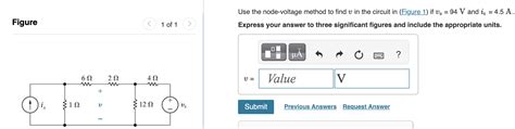 Solved Use The Node Voltage Method To Find V In The Circuit Chegg