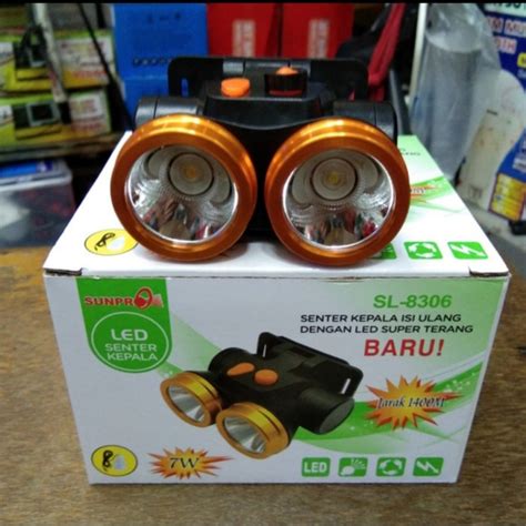 Jual Senter Kepala Dual Led Sunpro SL Shopee Indonesia