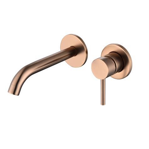 Brushed Bronze Wall Mounted Basin Mixer Tap Arissa Better Bathrooms