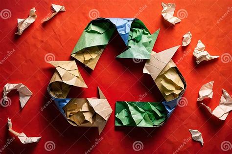 Logotipo De Reciclado Hecho De Papel Cruzado Concepto De Conservación Y