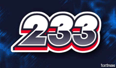 233 Text Effect and Logo Design Number