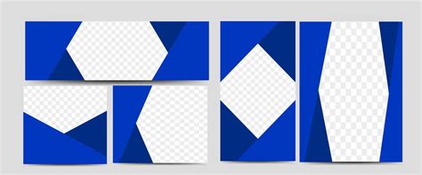 Abstract Banner Design Web Template Set Horizontal Header Web Banner Modern Blue Cover Header