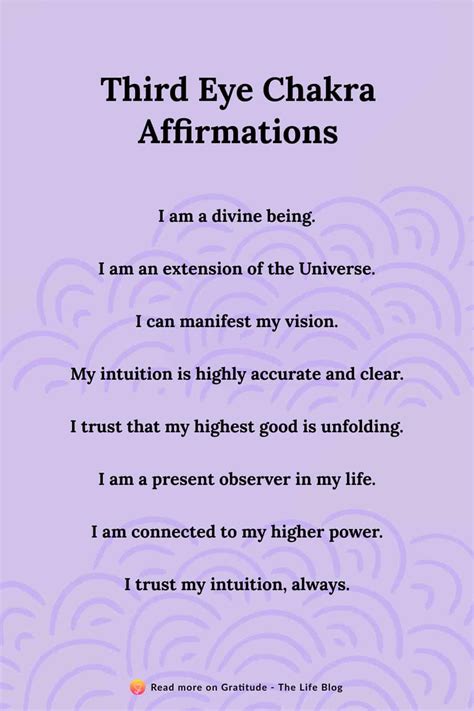 100 Third Eye Chakra Affirmations For Strong Intuition
