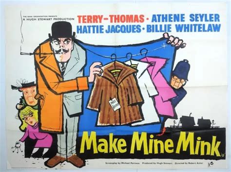 MAKE MINE MINK Original Uk Quad Film Poster 1960 250 00 PicClick UK