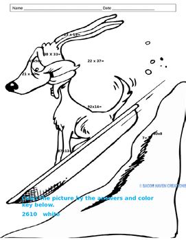 Double Digit Multiplication Dog By Kathleen Bacon Tpt